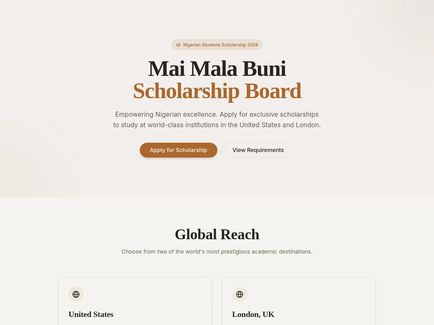 Mai Mala Buni Scholarship