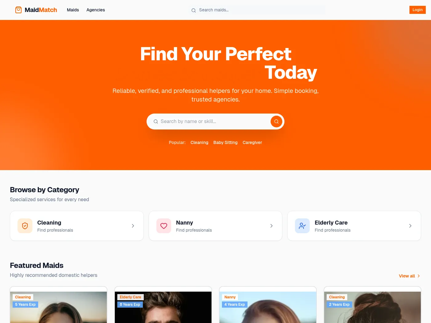 MaidMatch Marketplace