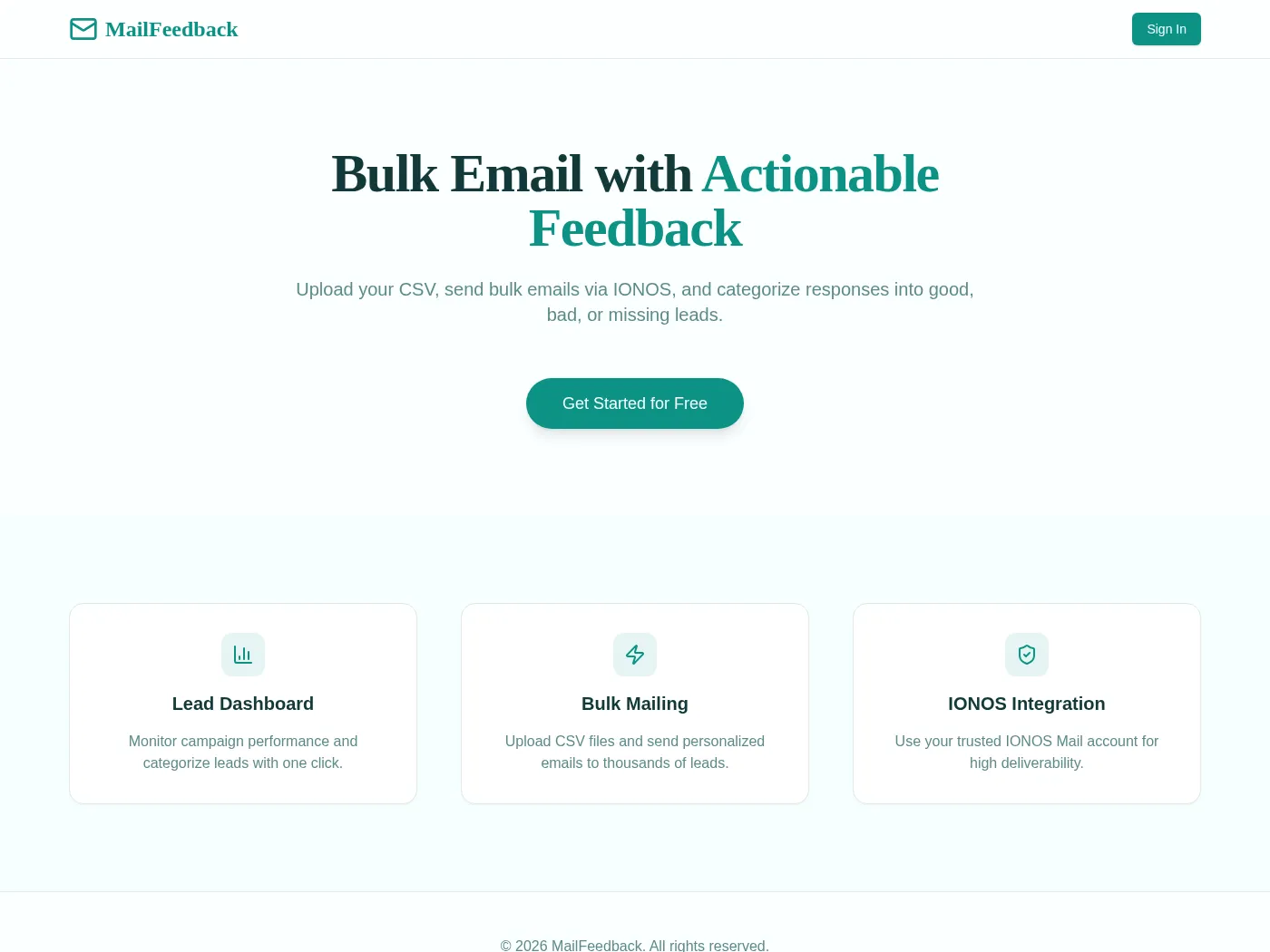 Mail Feedback Dashboard