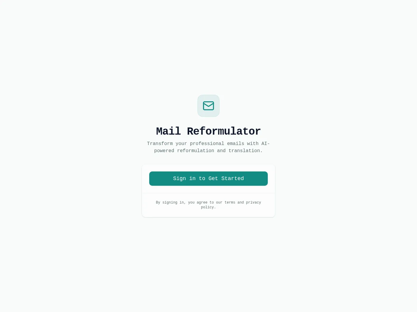 Mail Reformulation Assistant