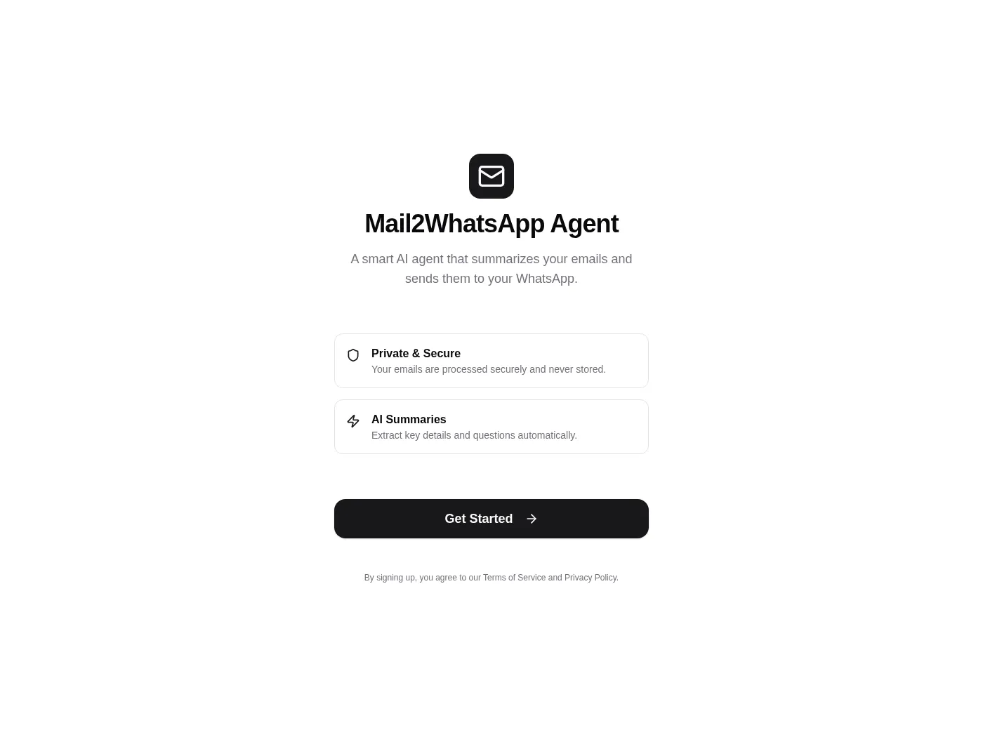 Mail2WhatsApp AI Agent