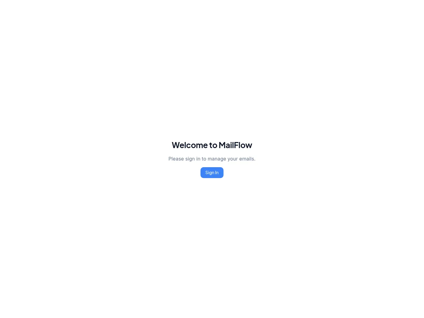 MailFlow Web App