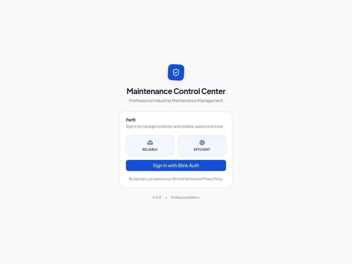 Maintenance Control Center