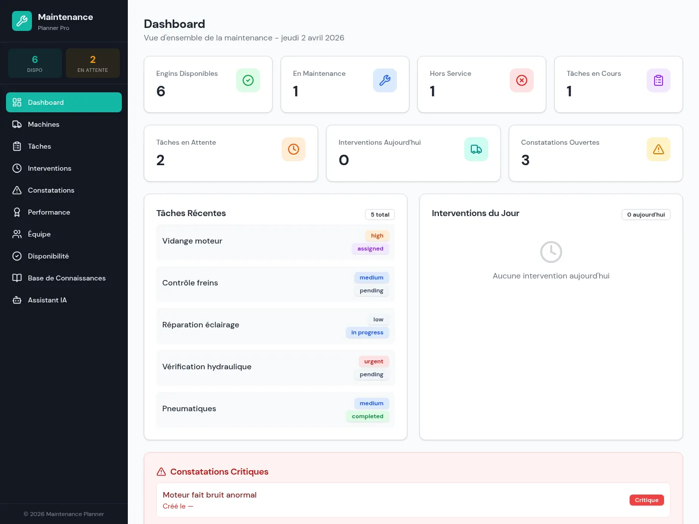 Maintenance Planner Pro