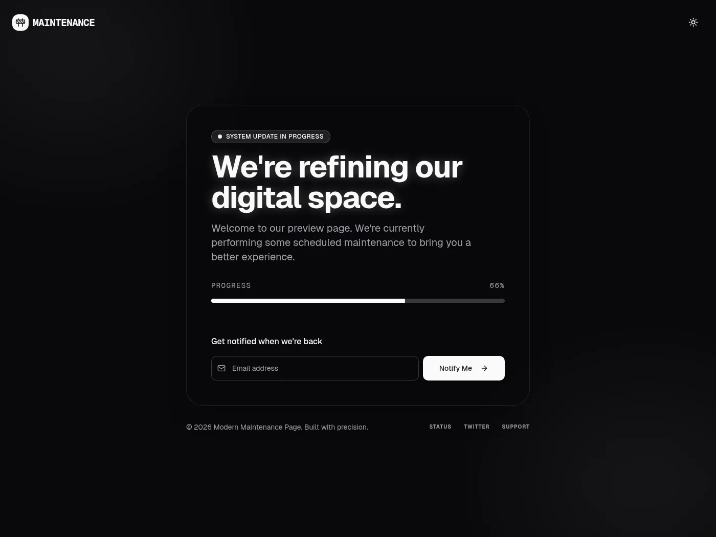 Modern Maintenace Page