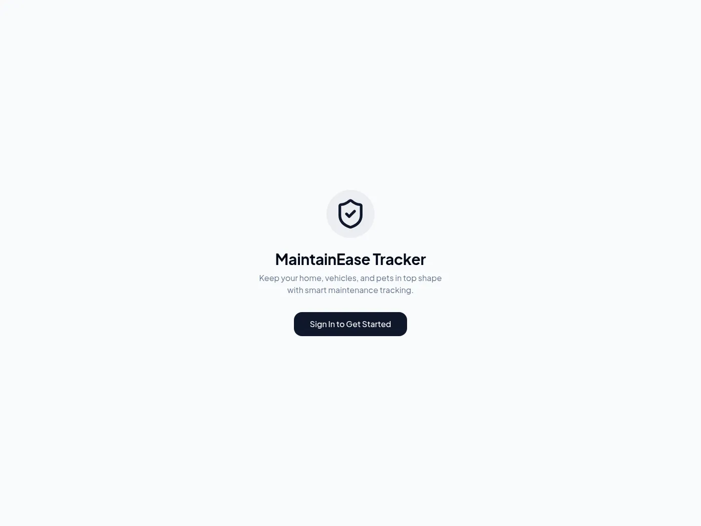MaintainEase Tracker