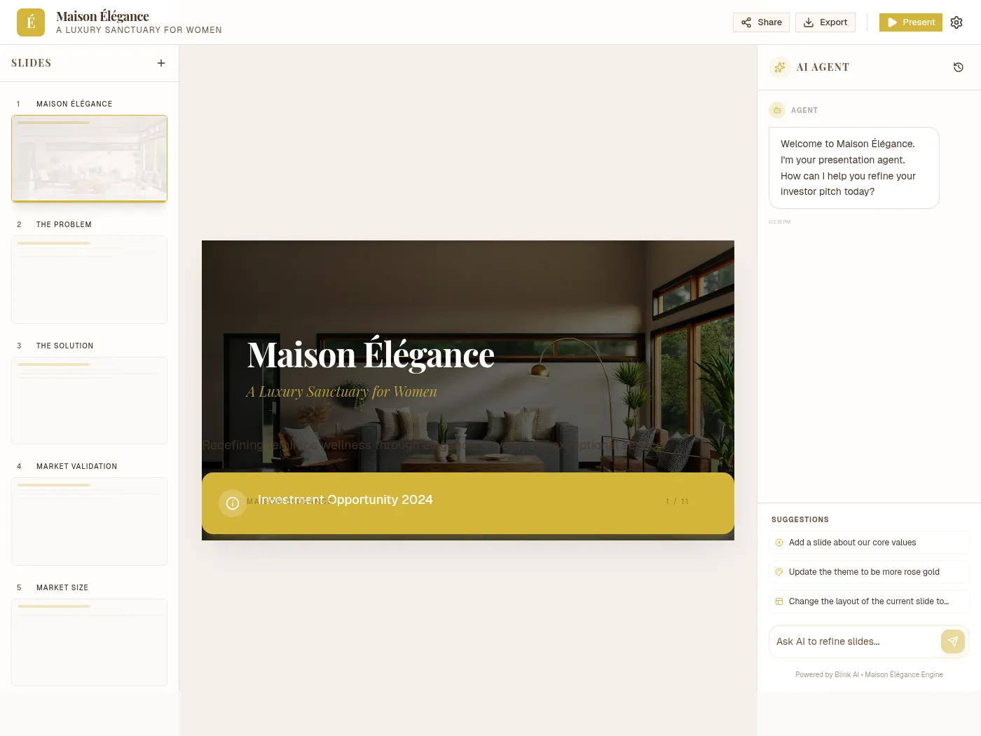 Maison Élégance Investor Pitch