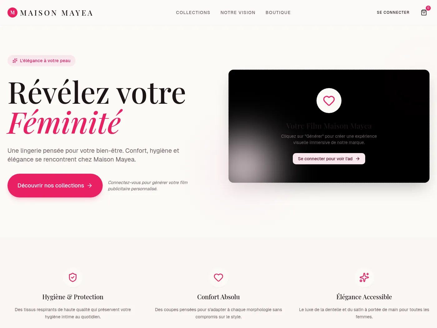 Maison Mayea Lingerie Ad