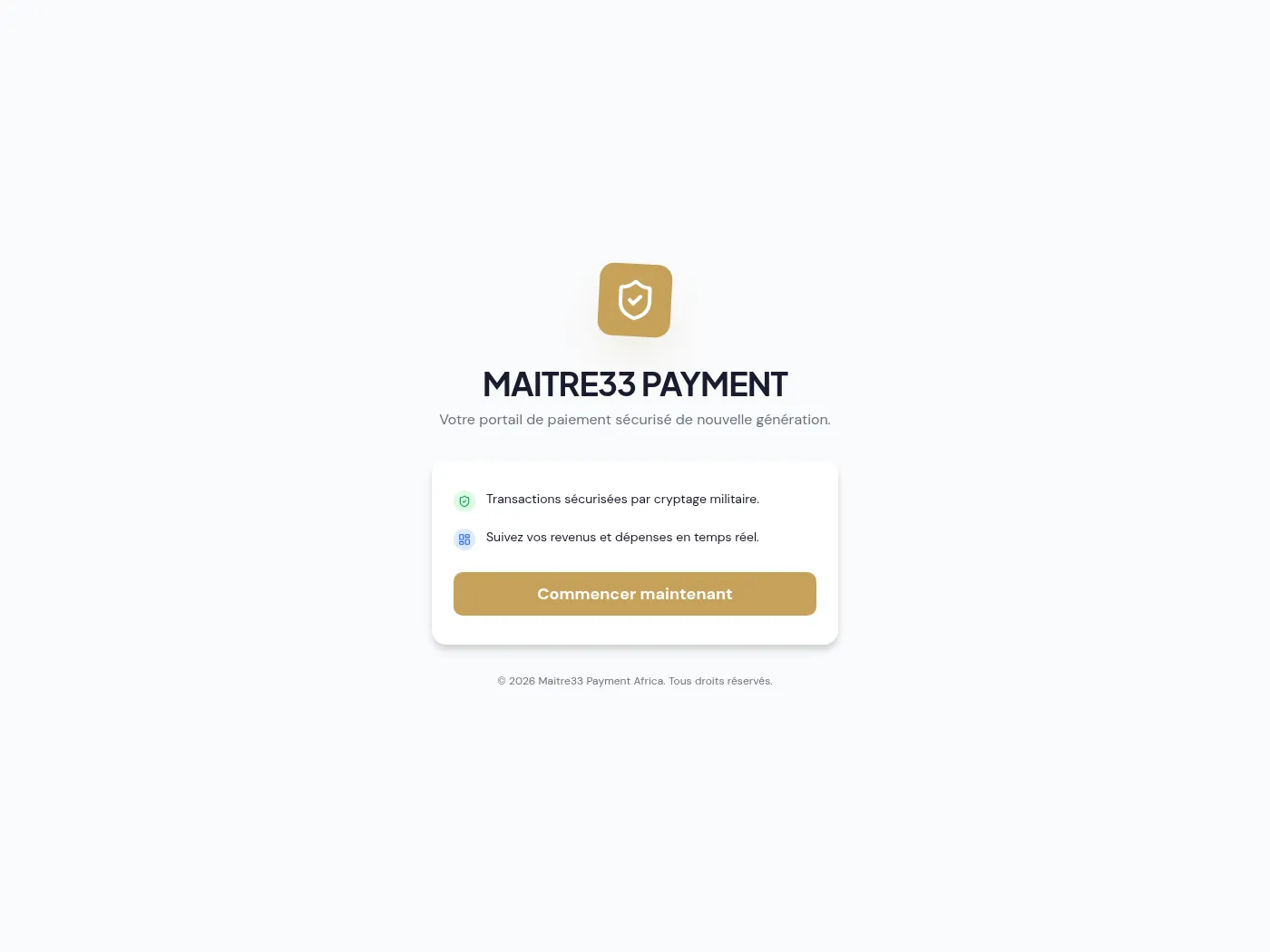 Maitre33 Payment Portal