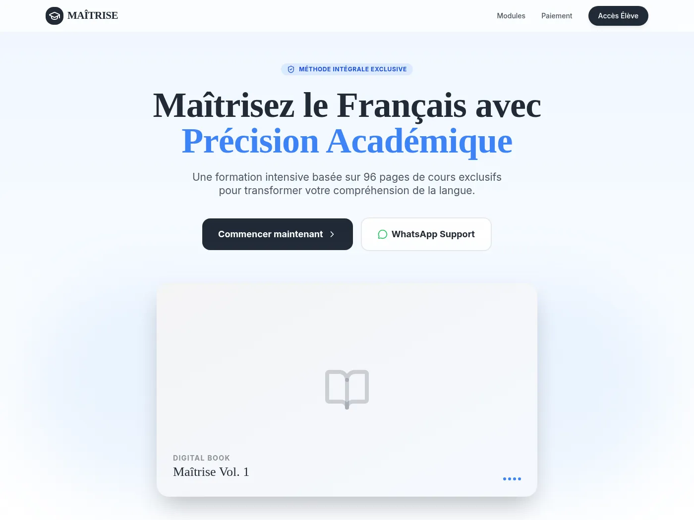 Maîtrise Training Portal