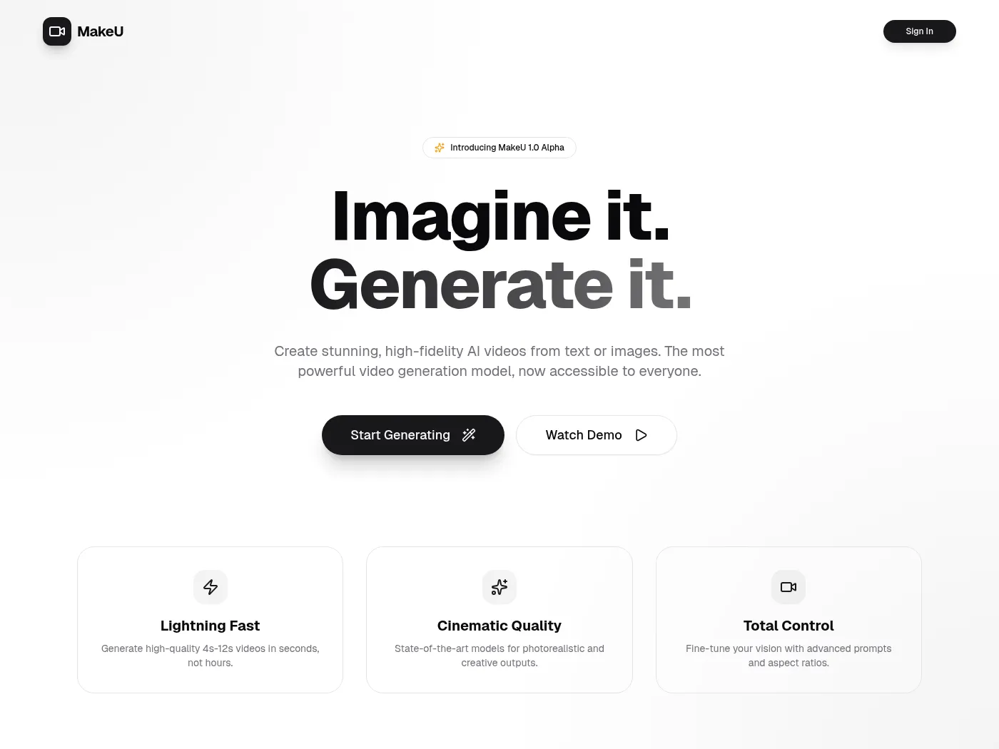 MakeU AI Video Generator