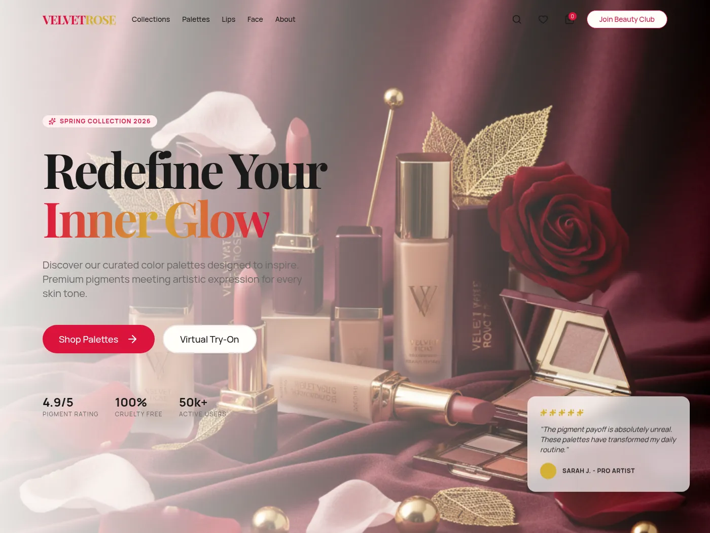 Makeup Palette Landing