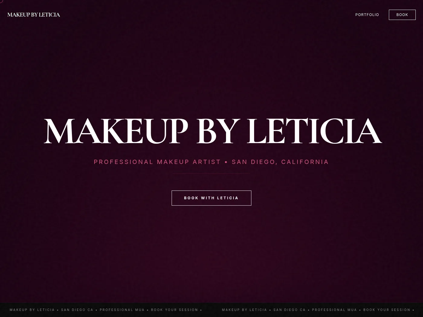 Leticia High-Fashion MUA Site