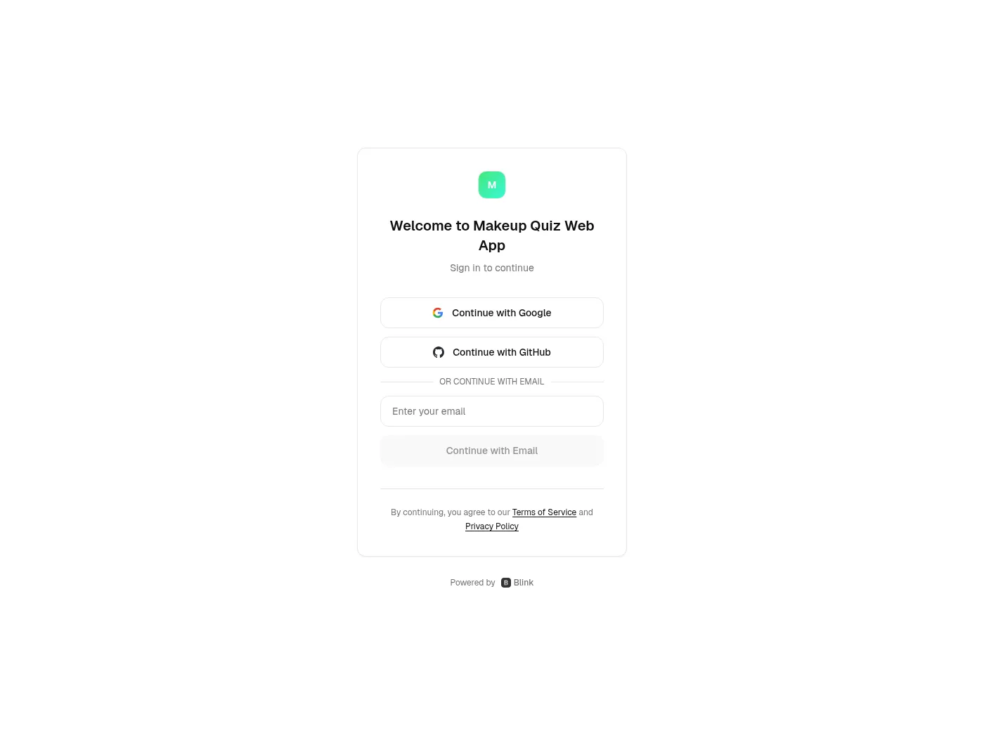 Makeup Quiz Web App