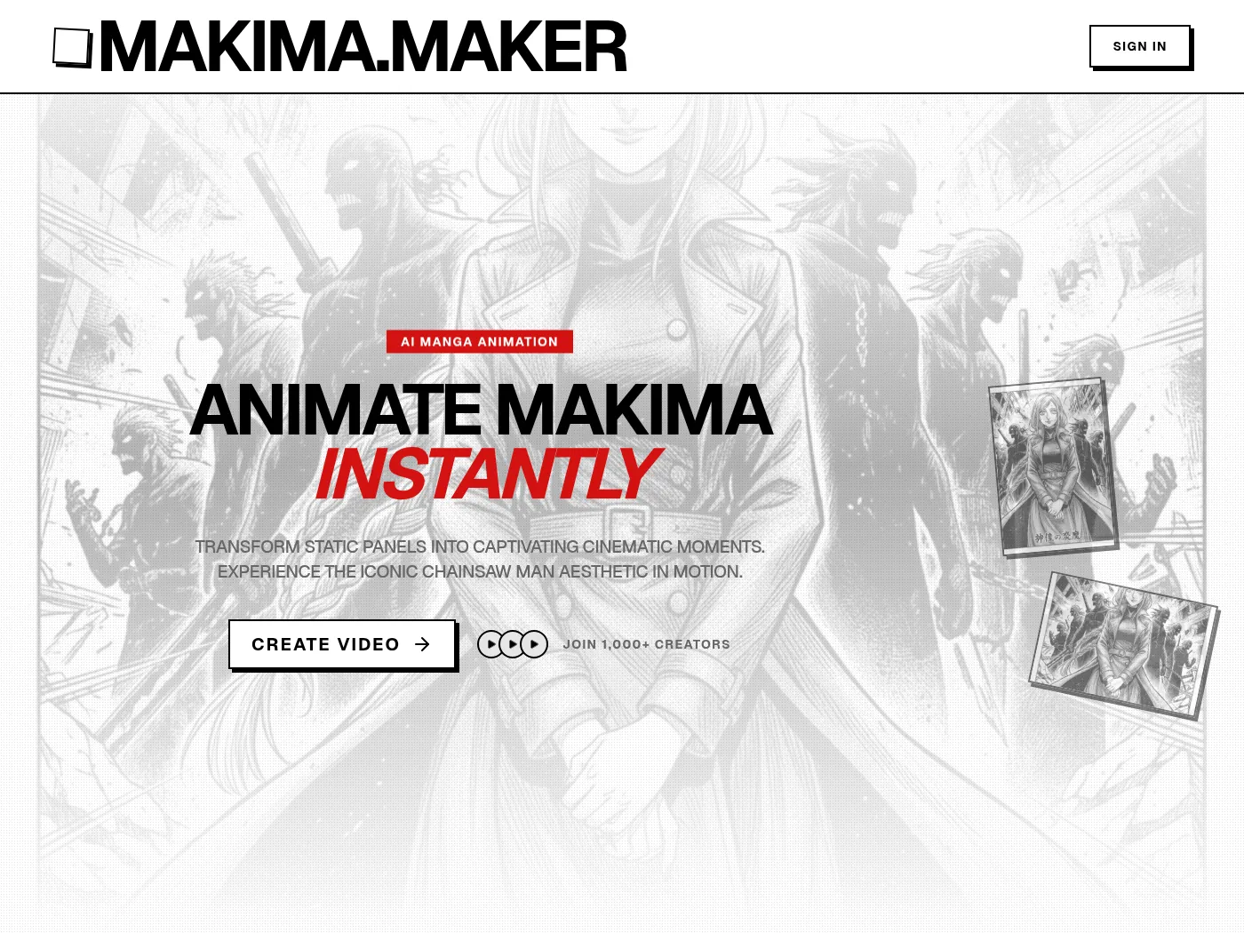 Makima Manga Video Maker