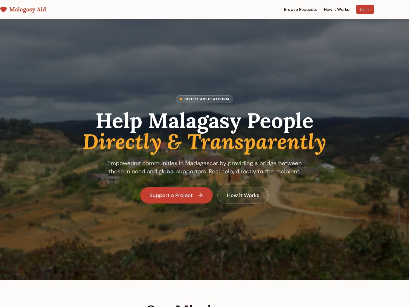 Malagasy Aid Platform