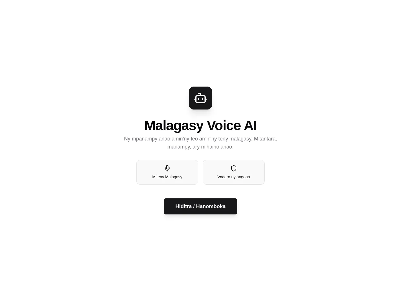 Malagasy Voice Assistant