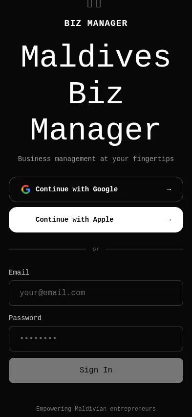 Maldives Biz Manager