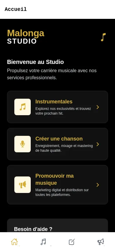 Malonga Studio App
