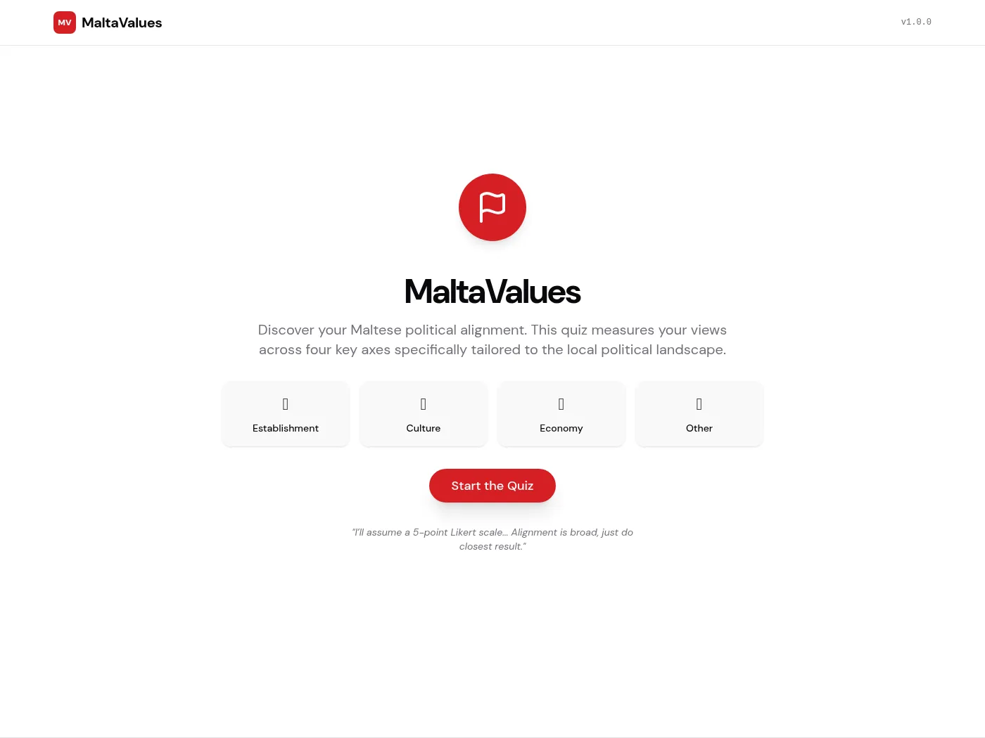 MaltaValues Quiz