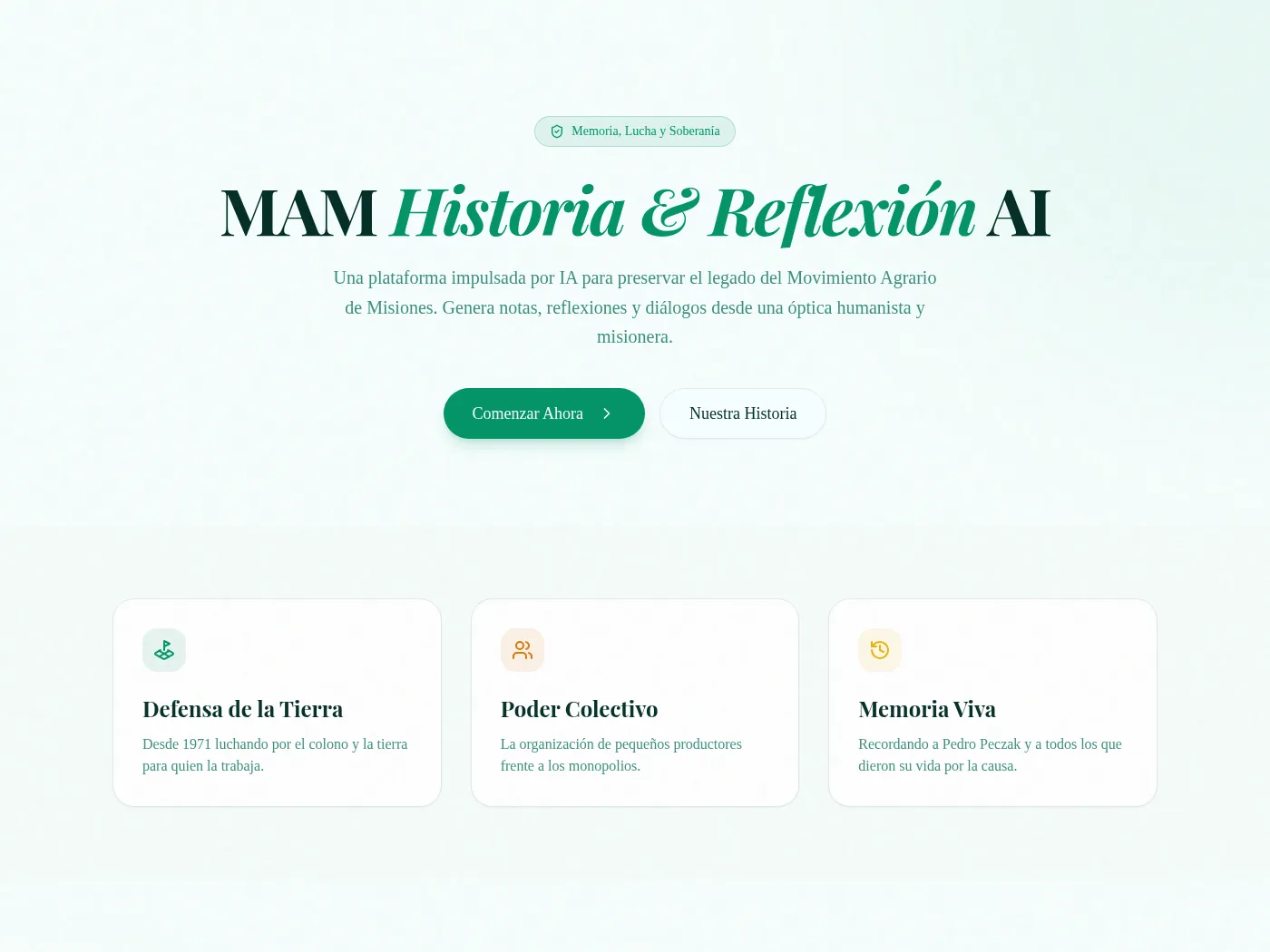 MAM Historia & Reflexión AI