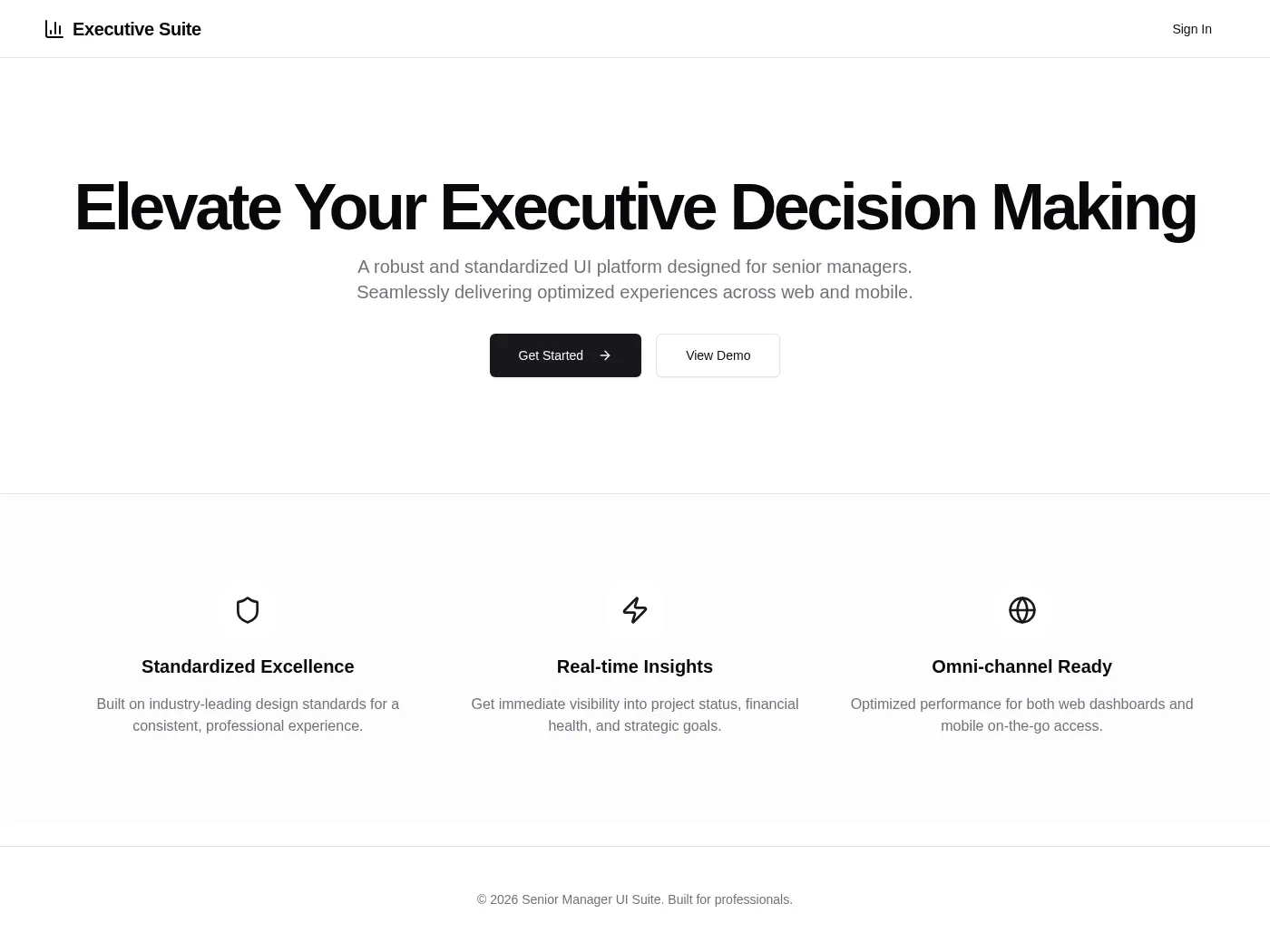 Senior Manager UI Suite