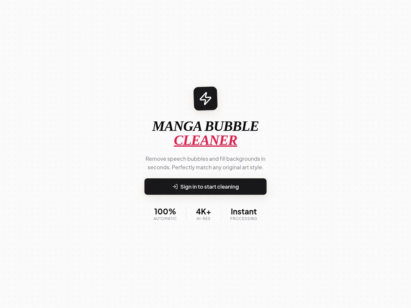 Manga Bubble Cleaner