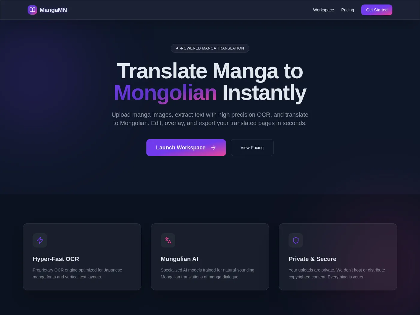 MangaMN Web Translator