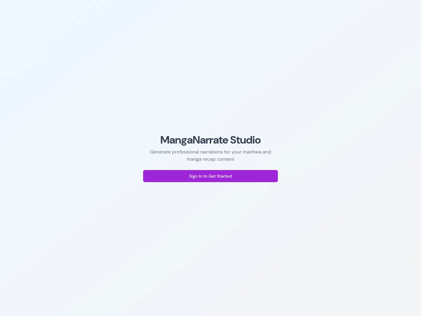 MangaNarrate Studio