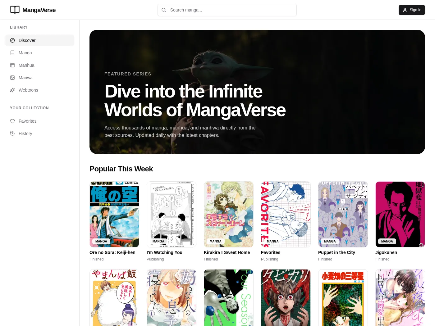 MangaVerse Reader