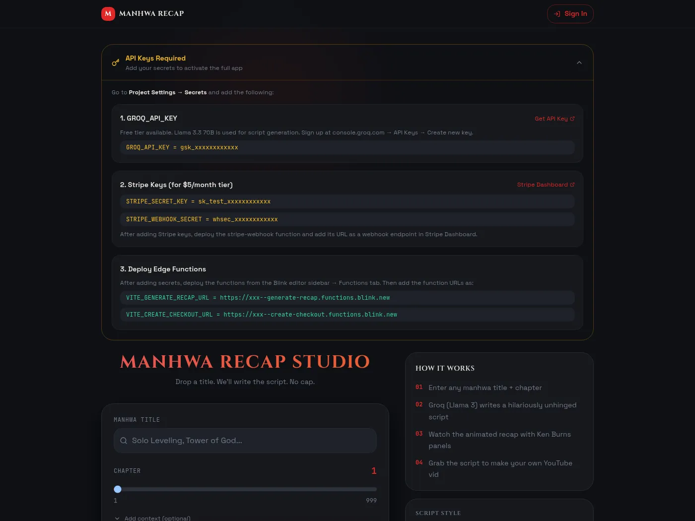 Manhwa Recap Studio