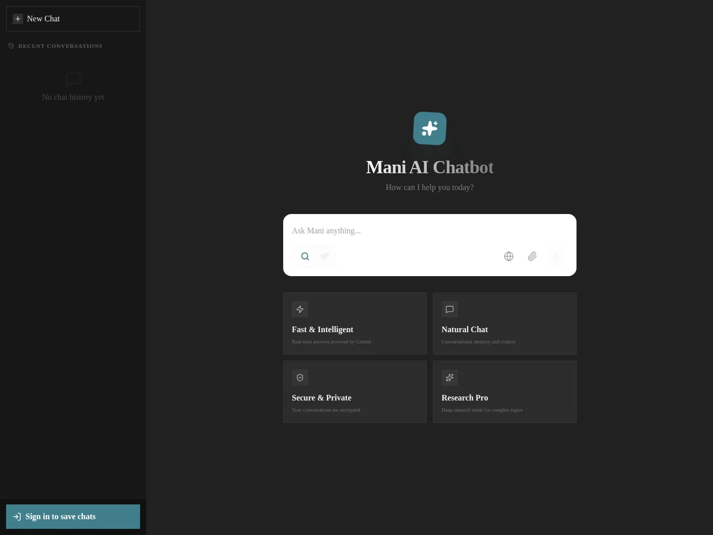 Mani AI Chatbot