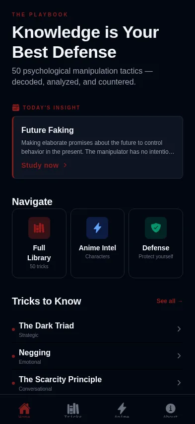 Manipulator's Playbook