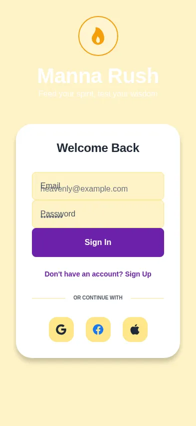 Manna Rush Trivia App
