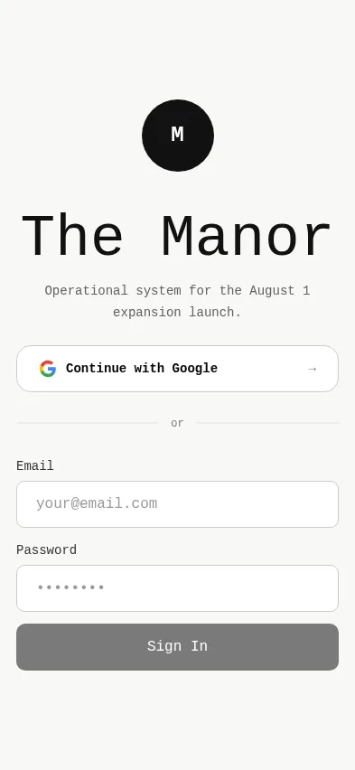 The Manor Command Center
