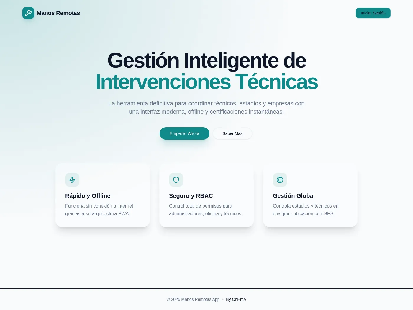 Manos Remotas App