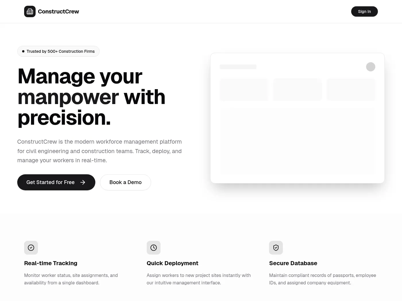 ConstructCrew Manager