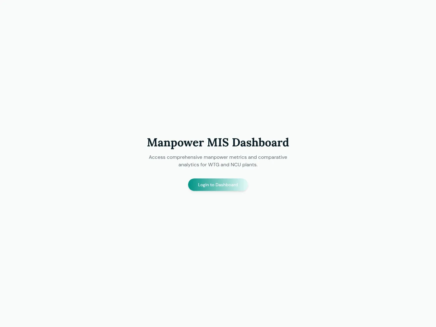 Manpower MIS Dashboard