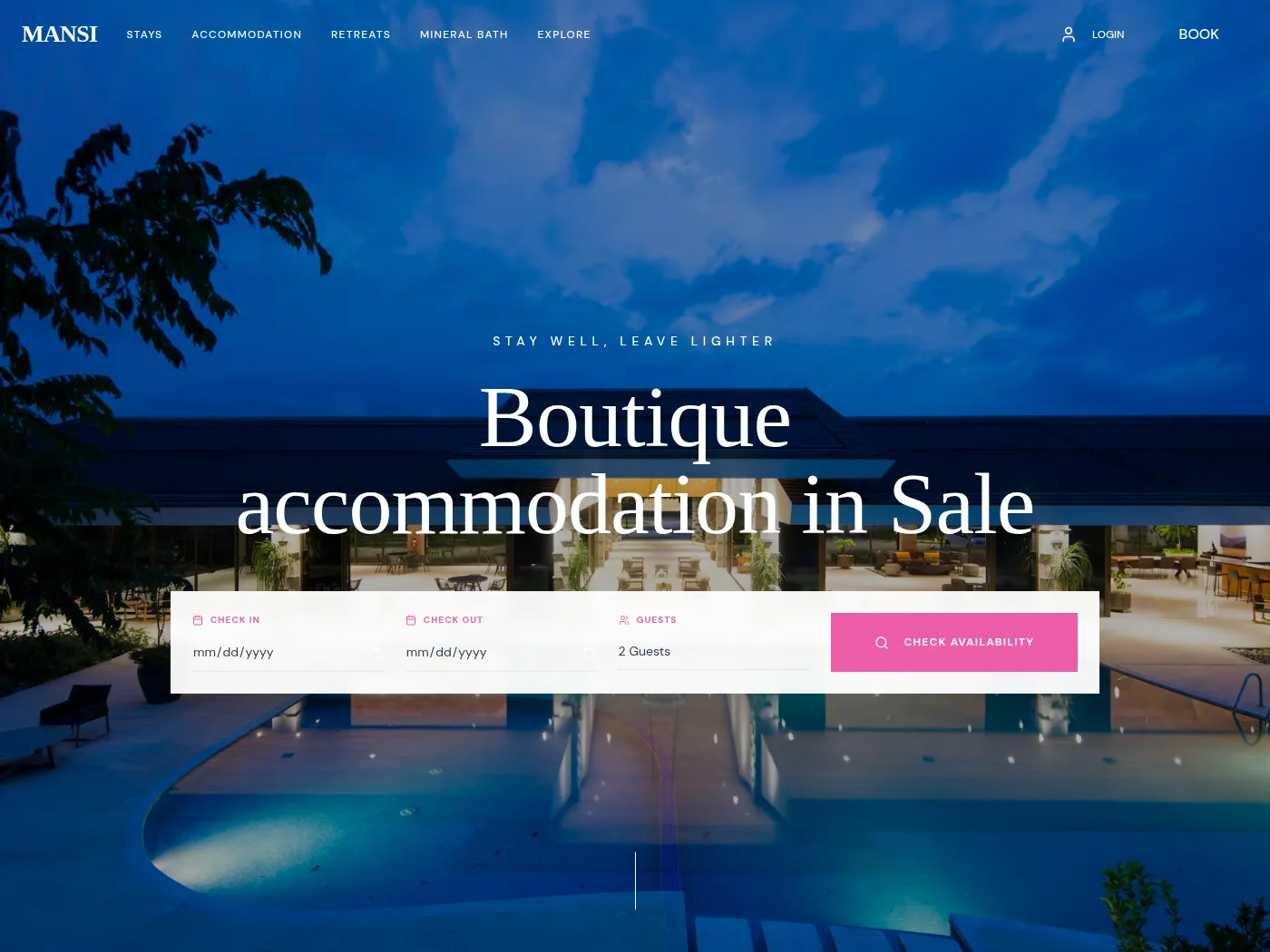 Mansi Hotel Website Clone