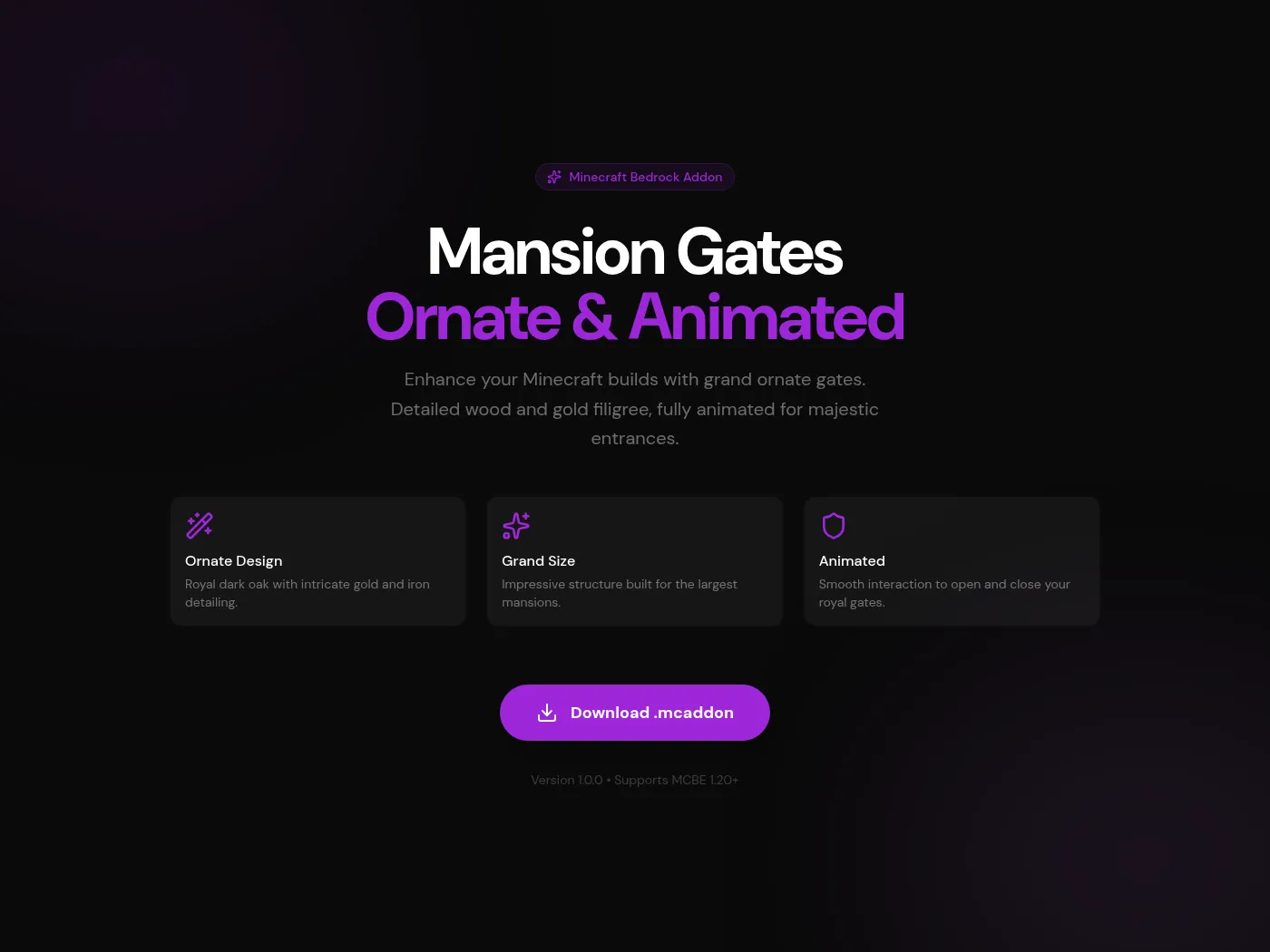 Mansion Gates Addon