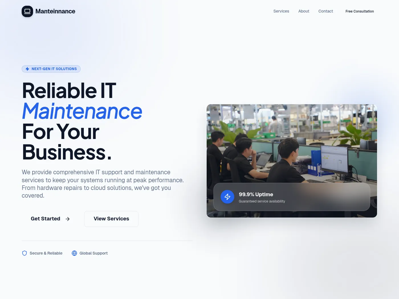 Manteinnance IT Website