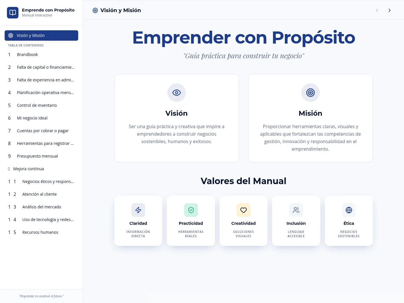 Emprende con Propósito Manual