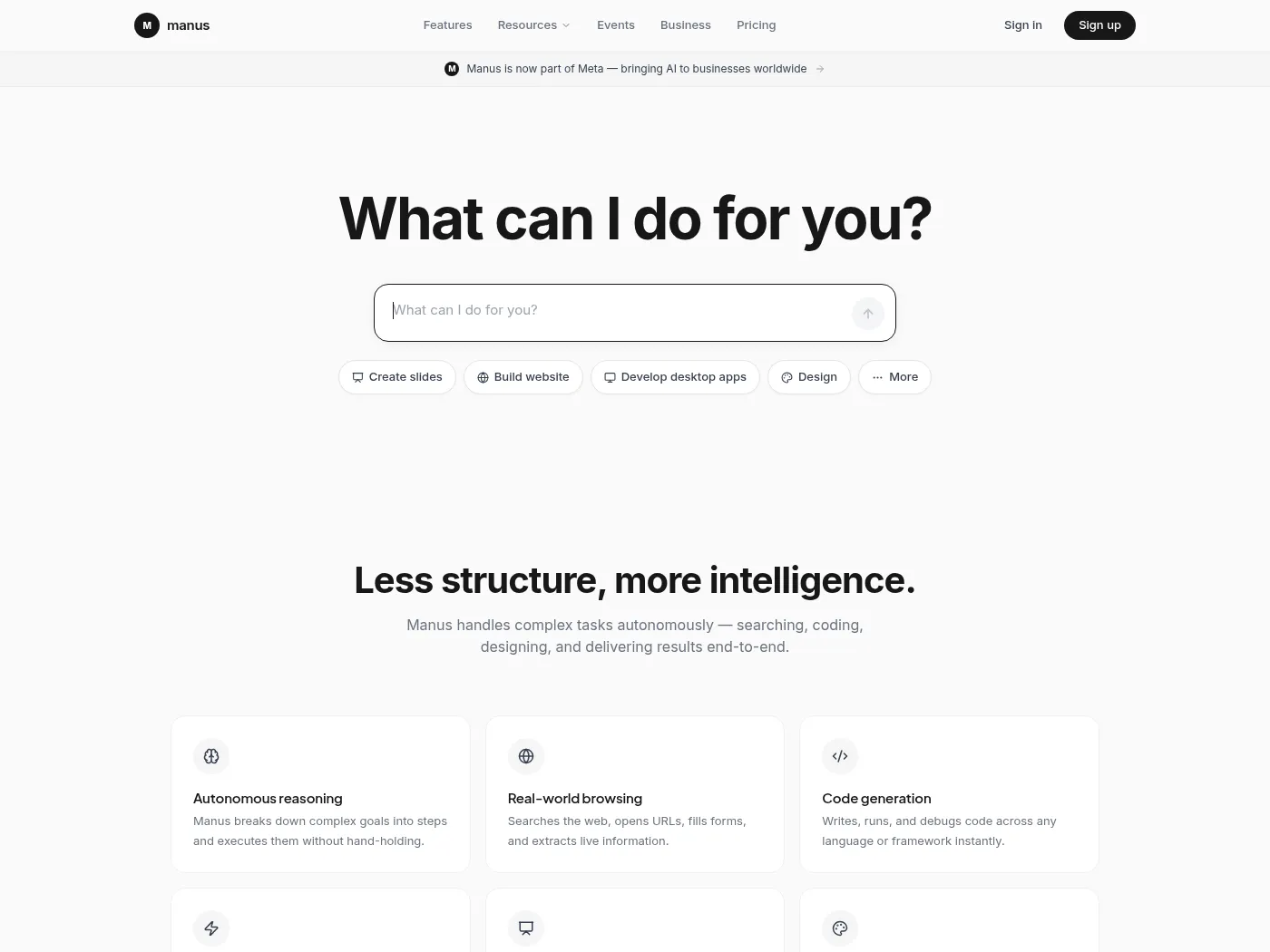 Manus Web Clone