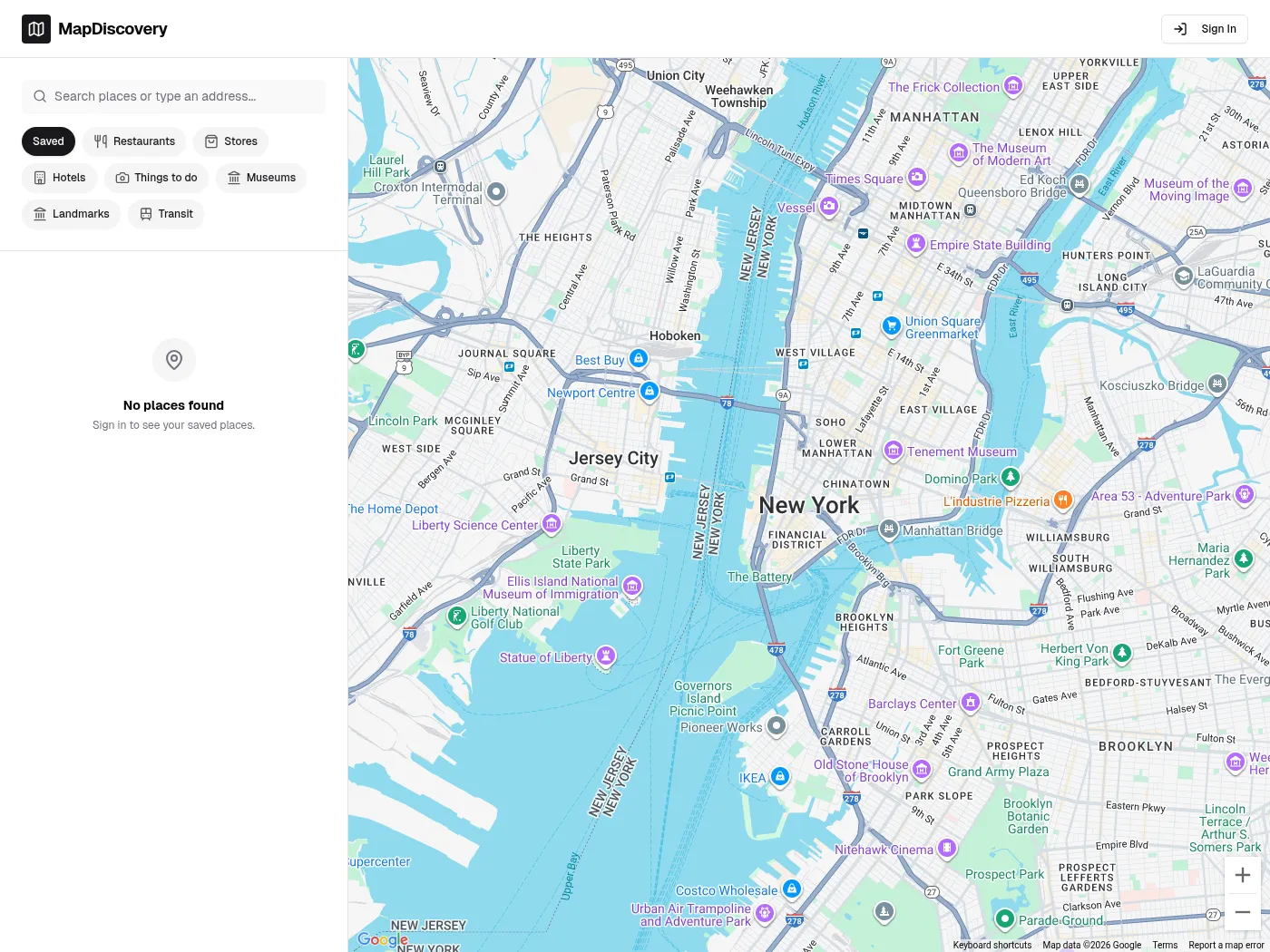 Map Discovery App