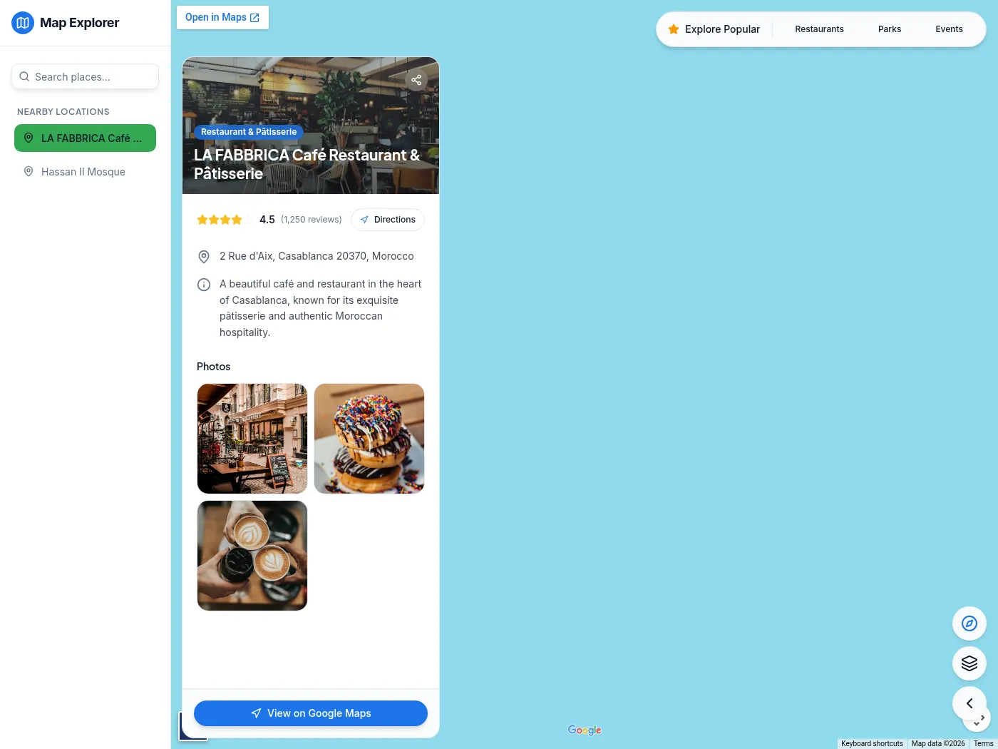 Map Explorer Web