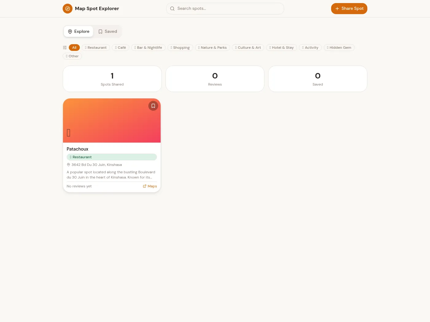 Map Spot Explorer
