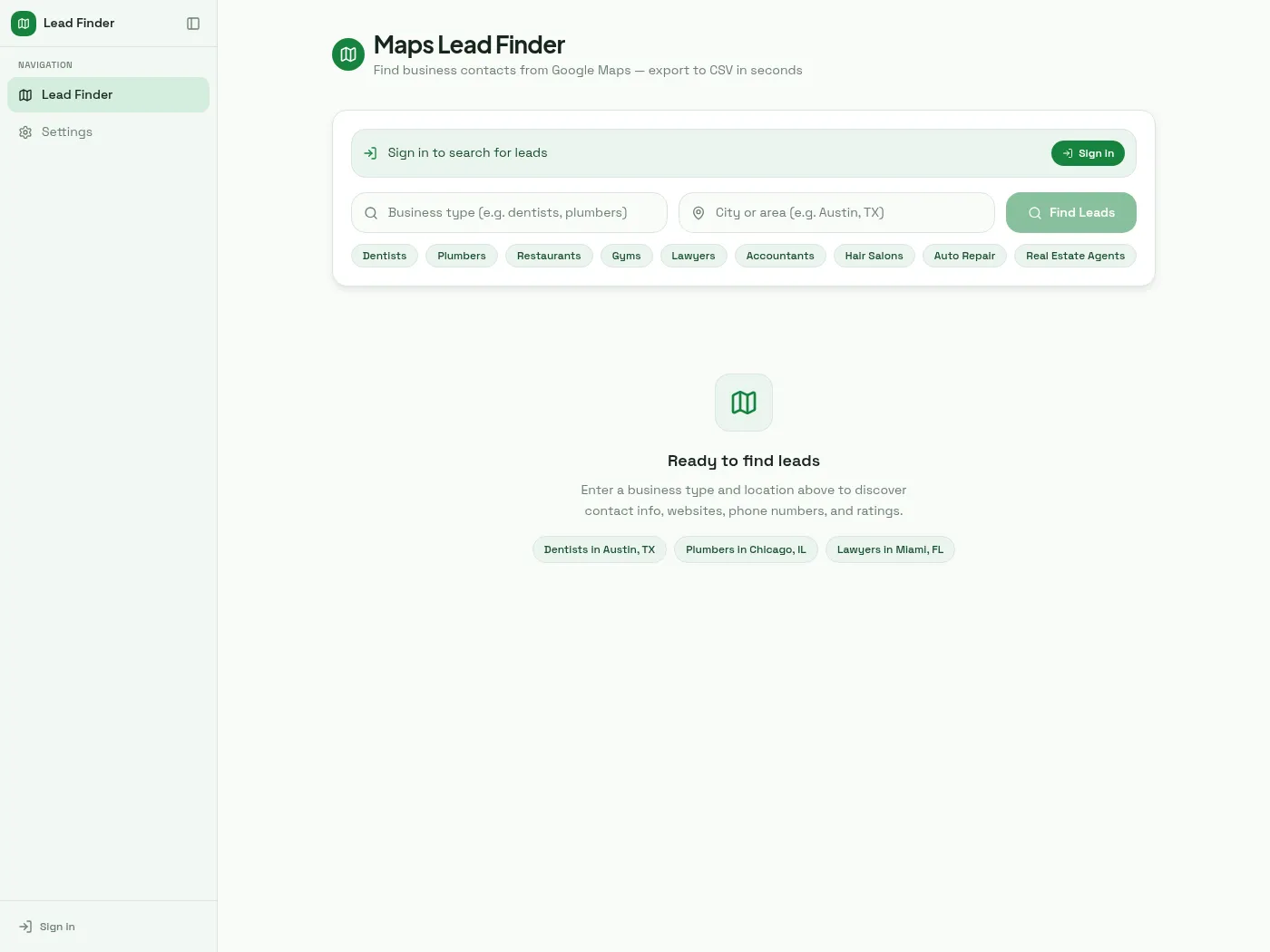 Maps Lead Finder