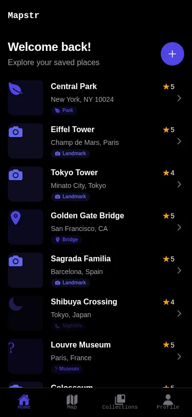 Mapstr Clone
