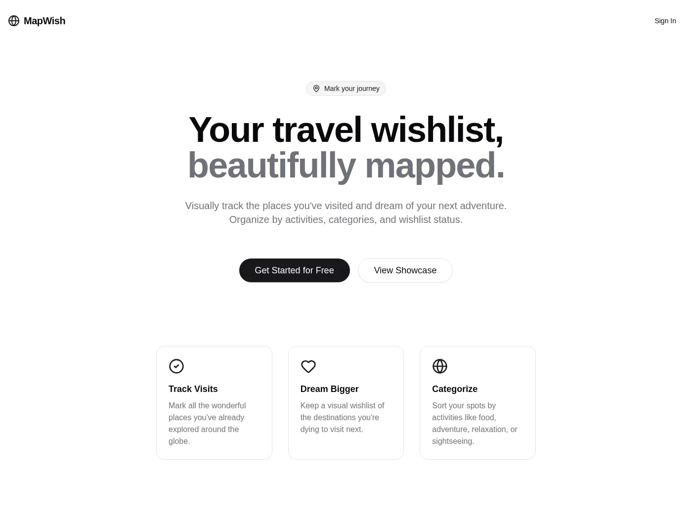 MapWish Explorer