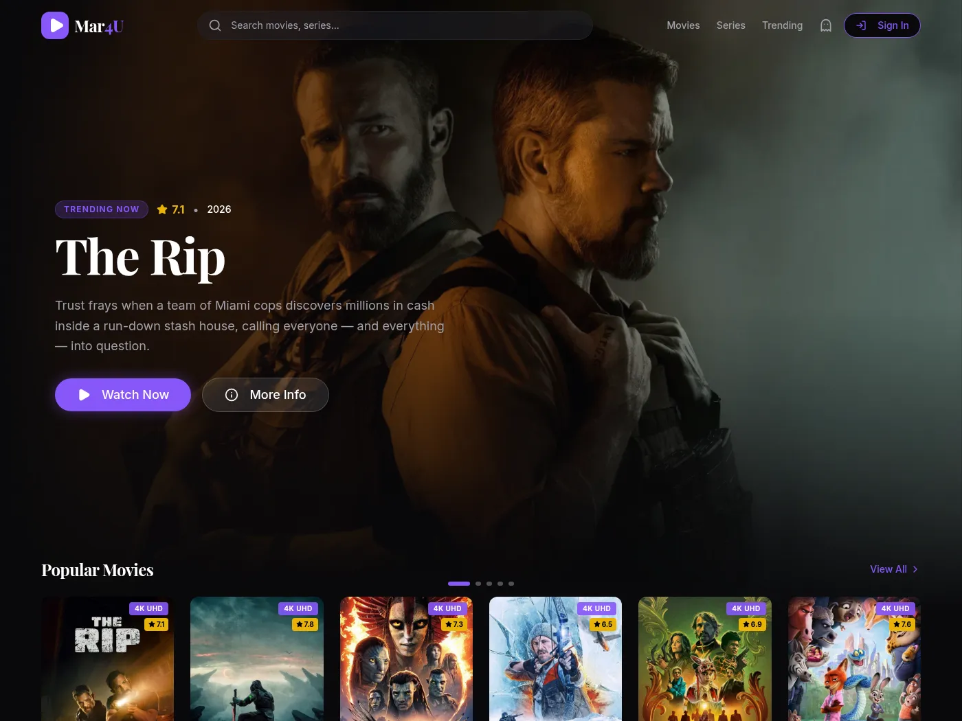 Mar4U Streaming Platform
